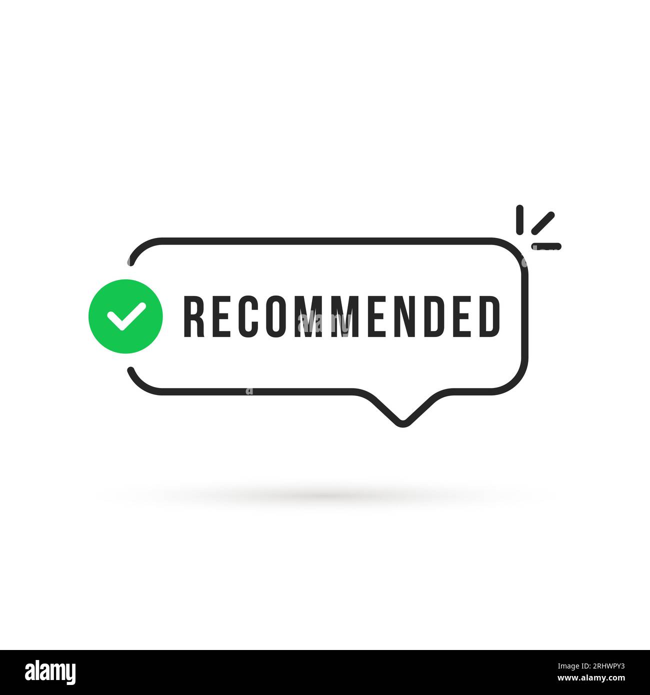 recommended linear bubble like good review Stock Vector Image & Art - Alamy