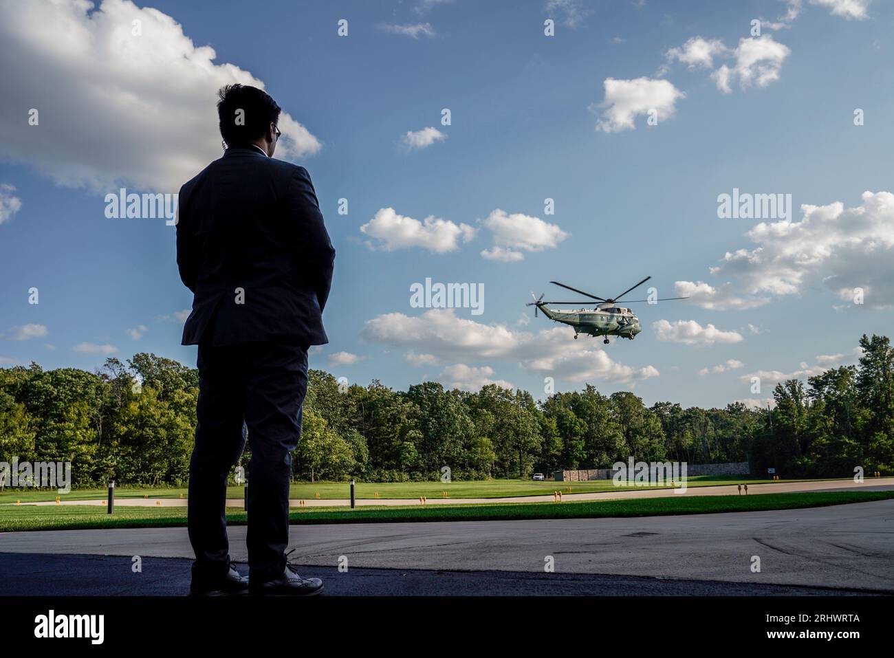 Marine One carrying United States President Joe Biden departs after the ...