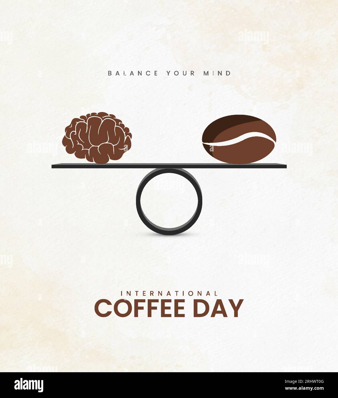 International Coffee Day Creative coffee ads. 3D illustration Stock ...