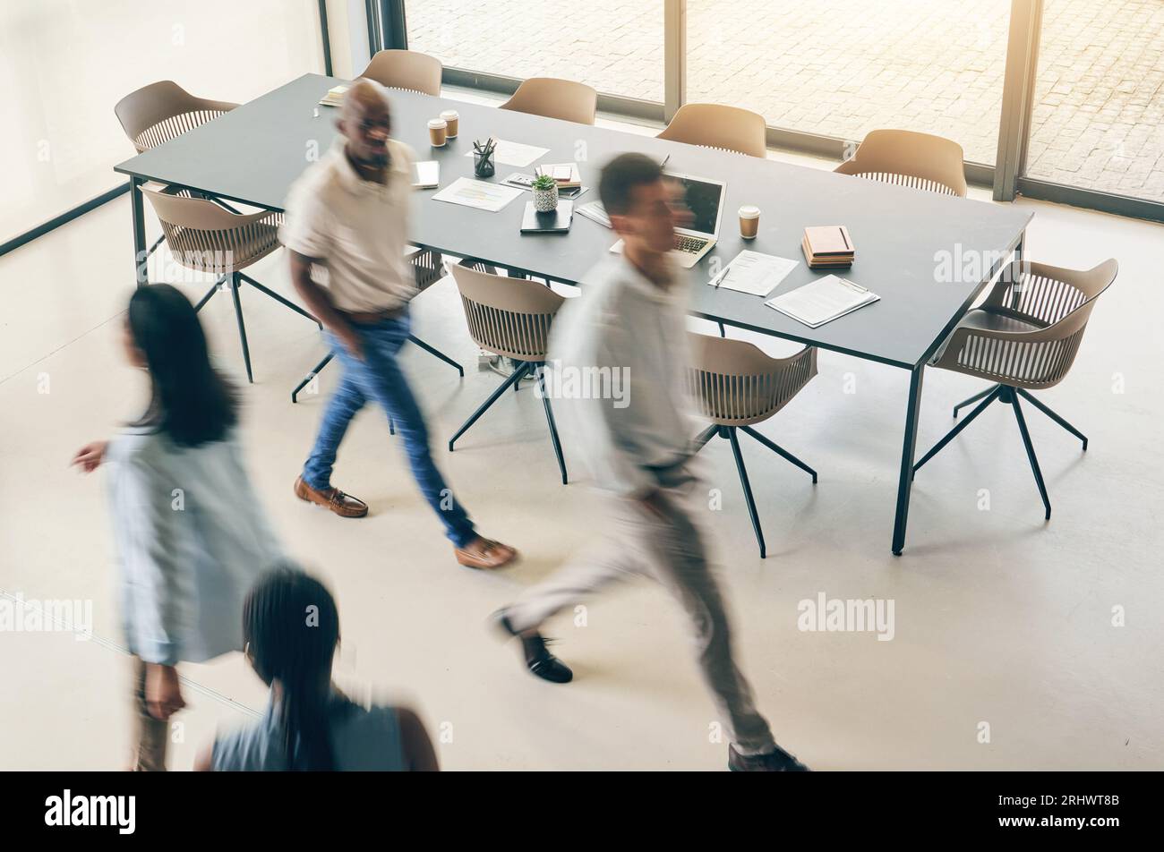 Moving male female employees company hi-res stock photography and ...
