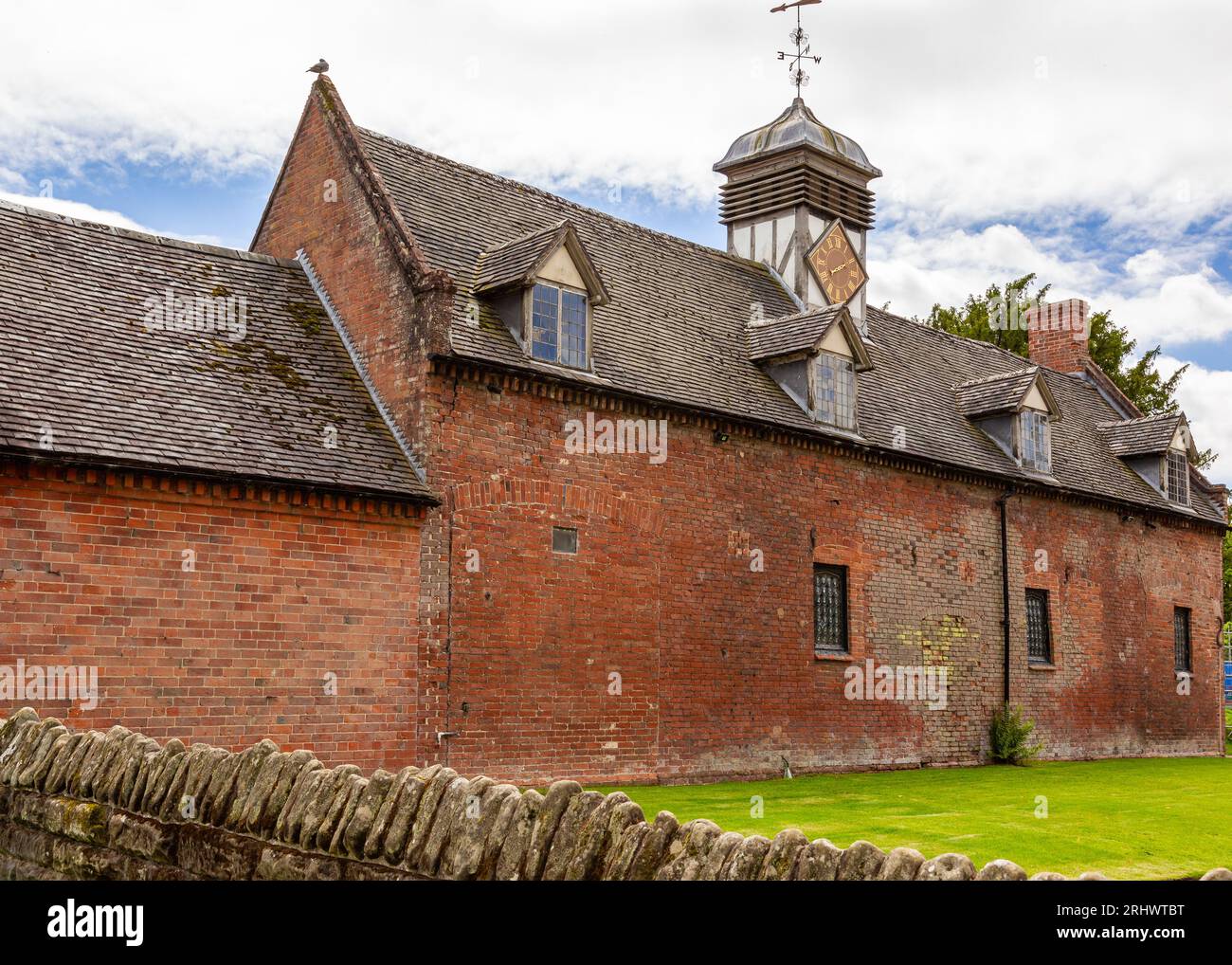 Church building in the grounds of Baddesley Clinton, Warwickshire, UK ...