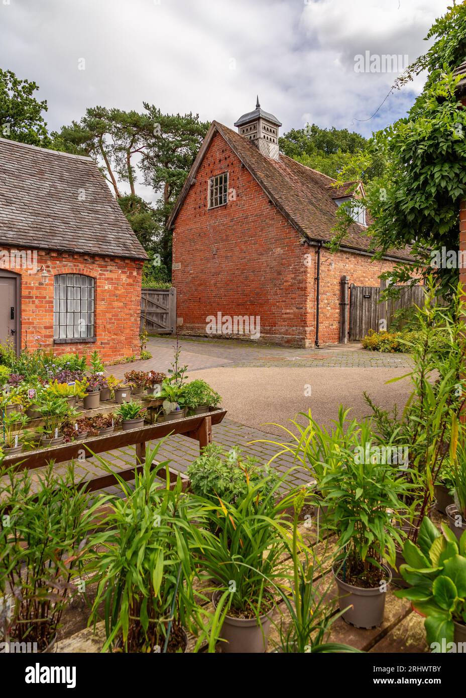 Church building in the grounds of Baddesley Clinton, Warwickshire, UK ...