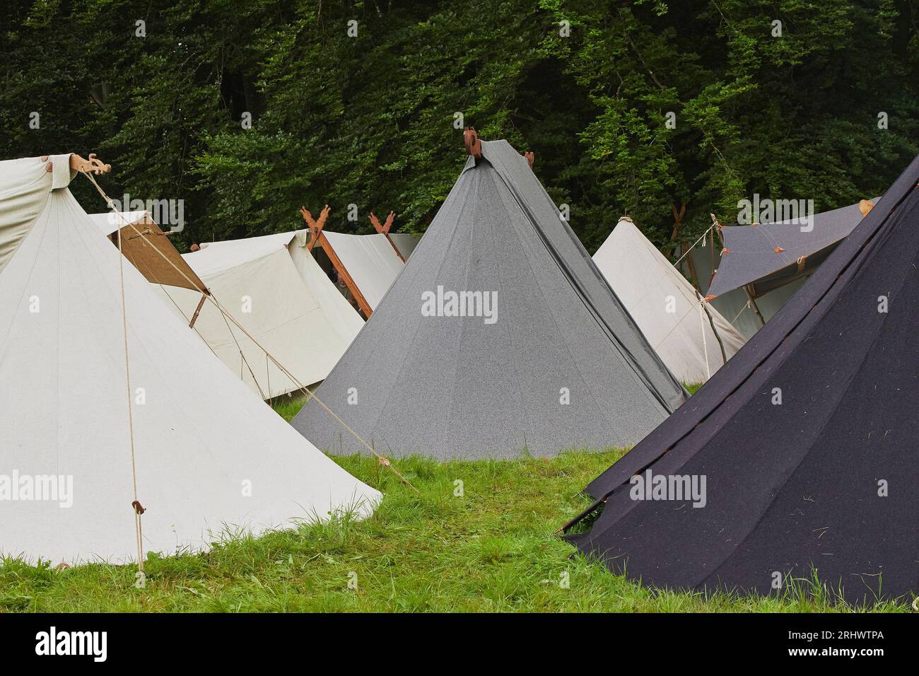 Vintage tents at the Viking Festival in Denmark Stock Photo - Alamy