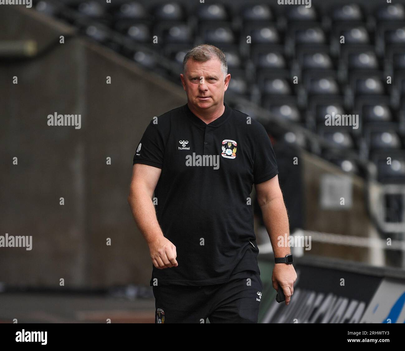 Mark Robin's Manager of Coventry City arrives at Swansea.com Stadium ...