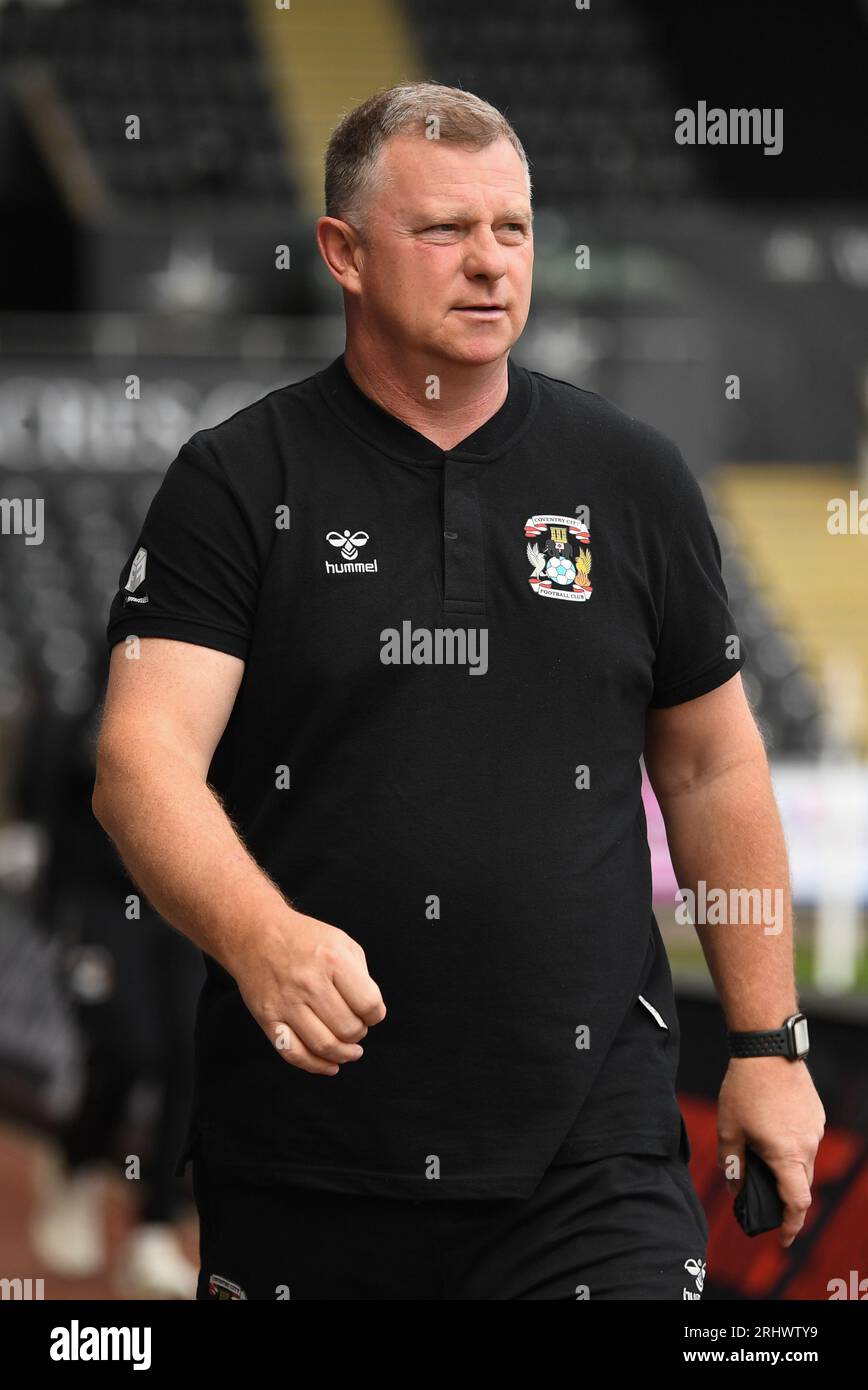 Mark Robin's Manager of Coventry City arrives at Swansea.com Stadium ...