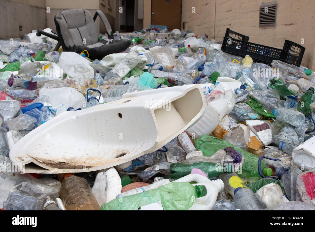 Landfill full of plastic and over kind of garbage - the problem of ...