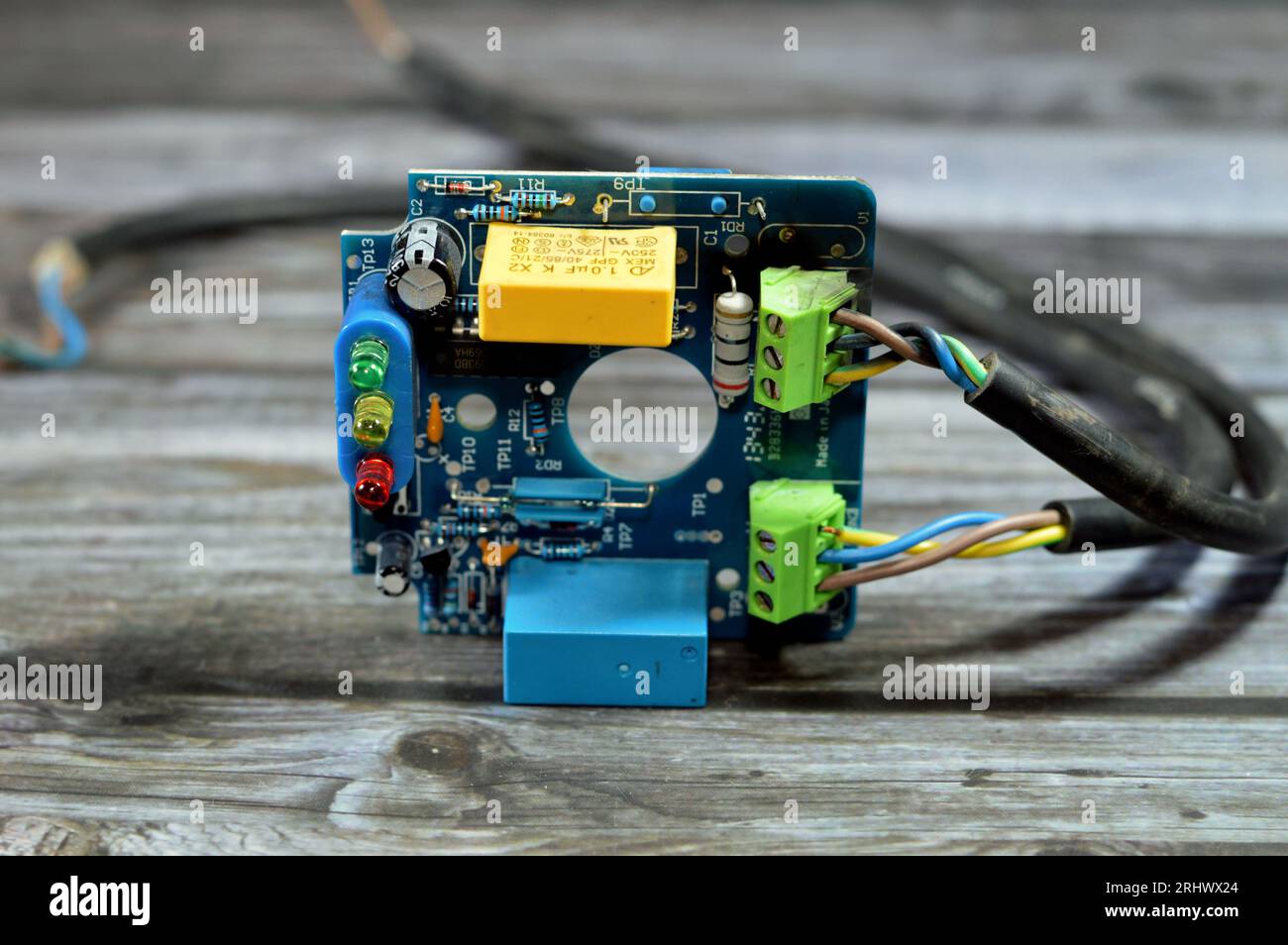 Cairo, Egypt, July 26 2023: Burnt water pump automatic pressure control ...