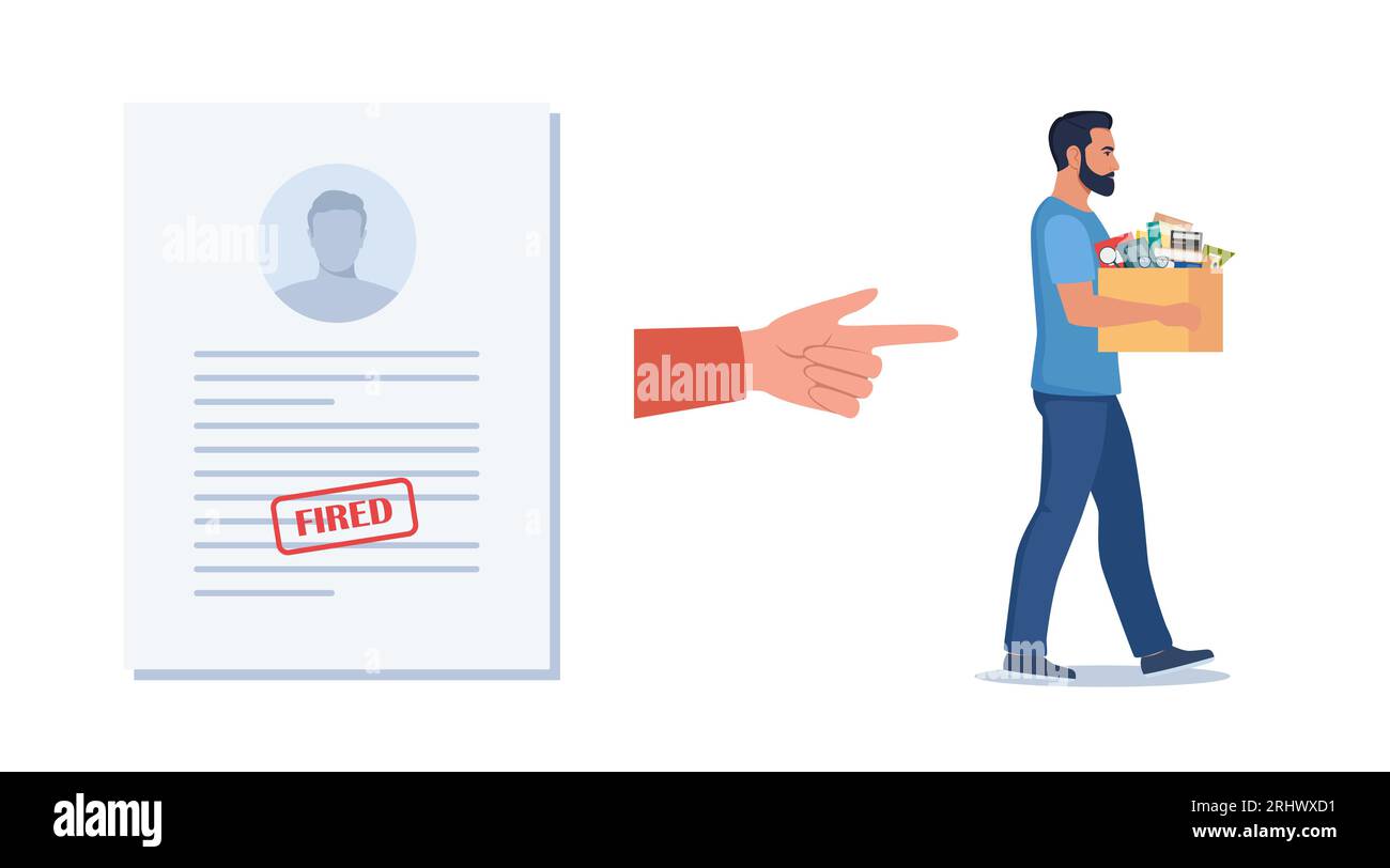 Man fired from job Stock Vector Images - Alamy