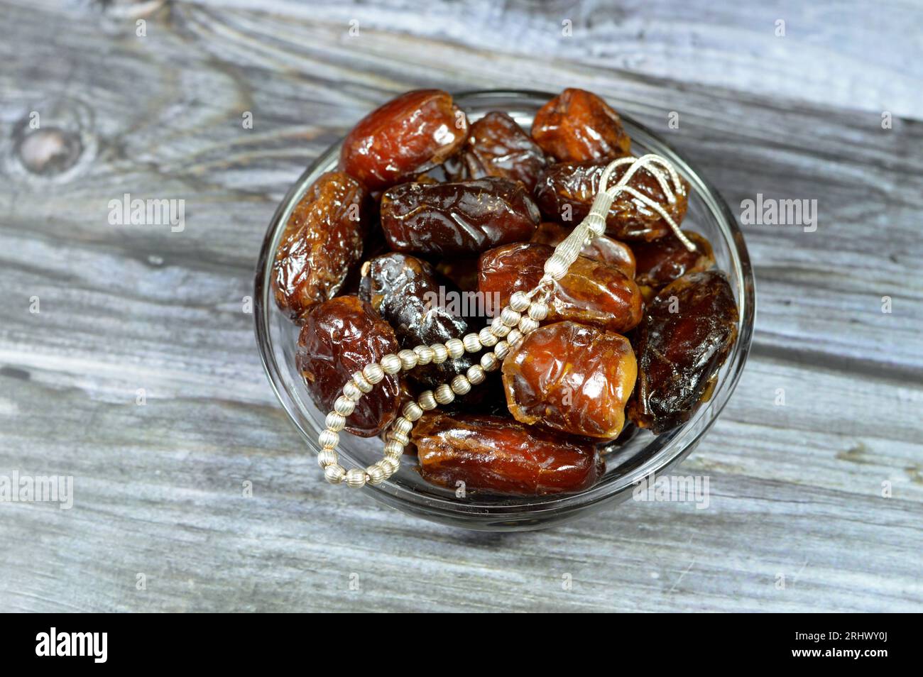 Ramadan background, Ajwa dates, a cultivar of the palm date that is ...