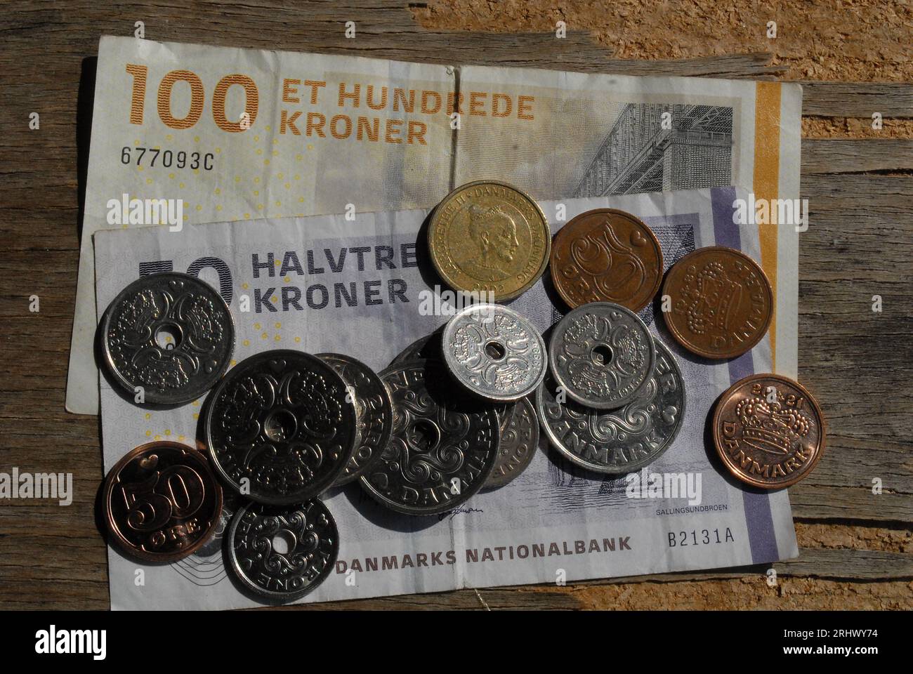 Copenhagen/Denmark/19 August 2023/.Denmarks currency in kroner and ...