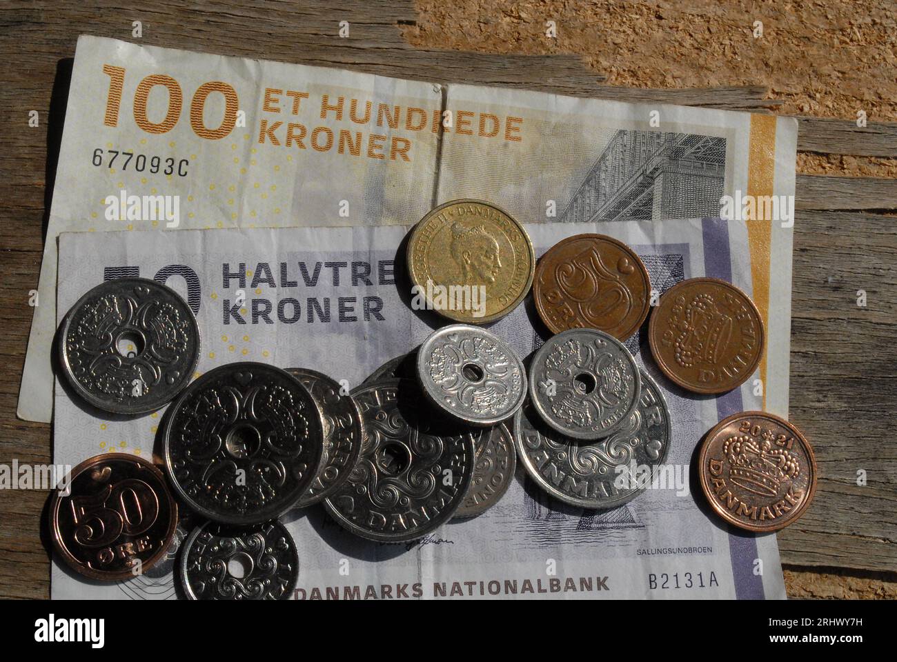 Copenhagen/Denmark/19 August 2023/.Denmarks currency in kroner and ...