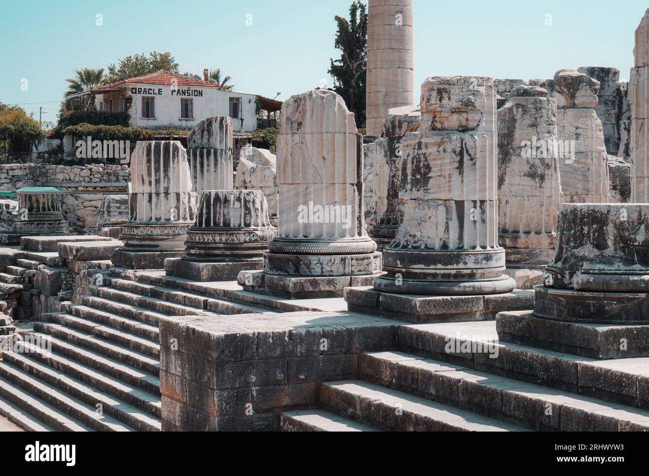 Greek Temple of Apollo in Didim, Turkey. Ruins of an ancient temple ...