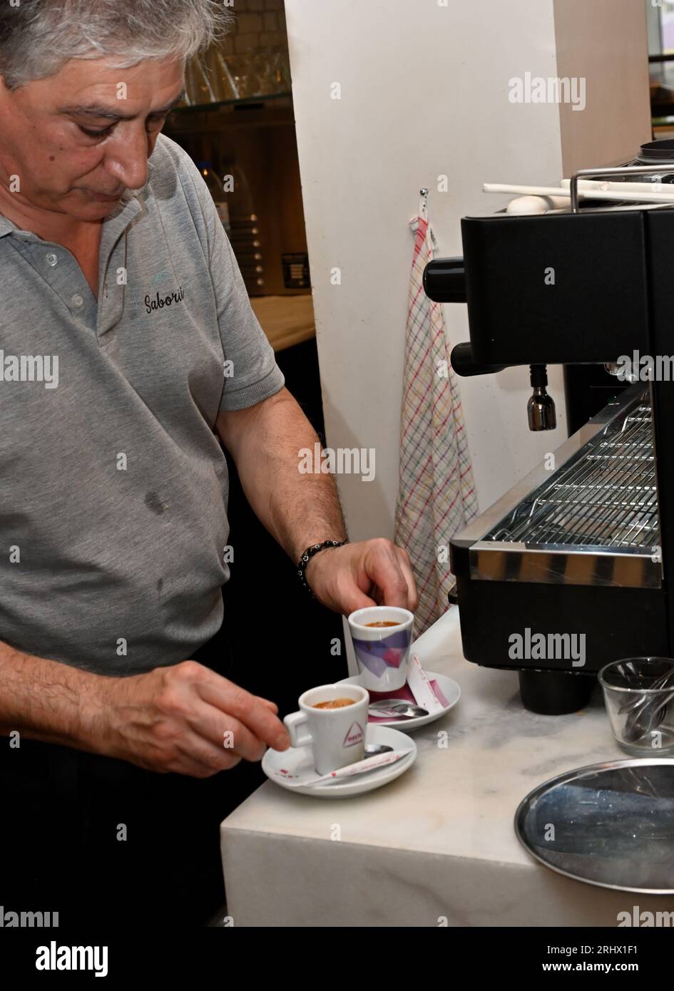 Two espresso hi-res stock photography and images - Alamy