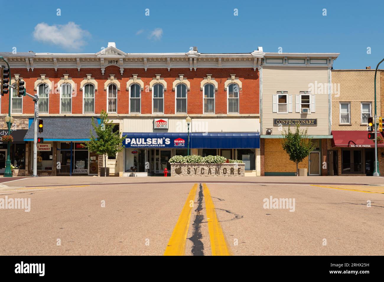 Sycamore, Illinois - United States - August 19th, 2023: Downtown ...