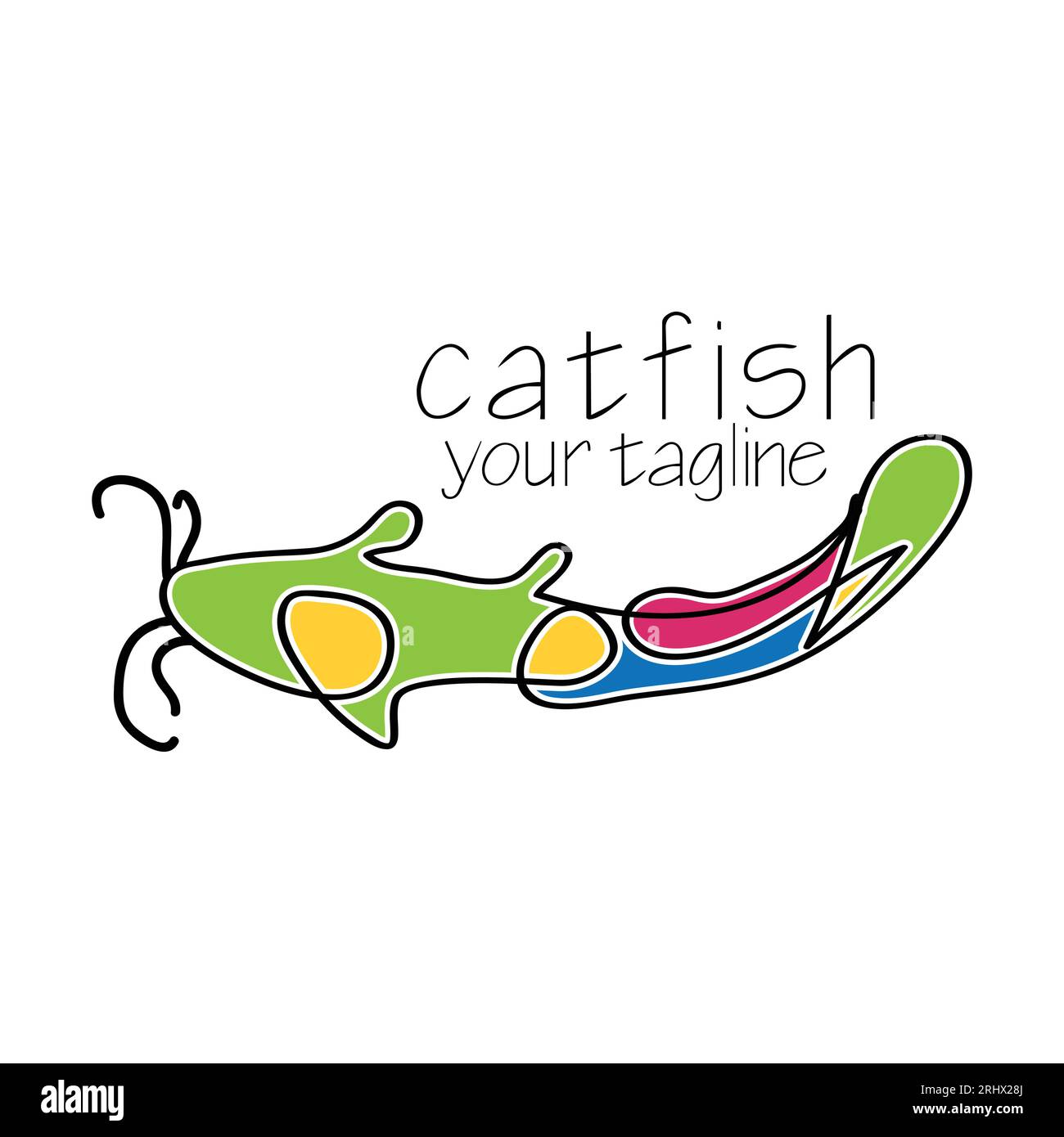 Colorful catfish logo. Vector logo for fish Stock Vector Image & Art ...