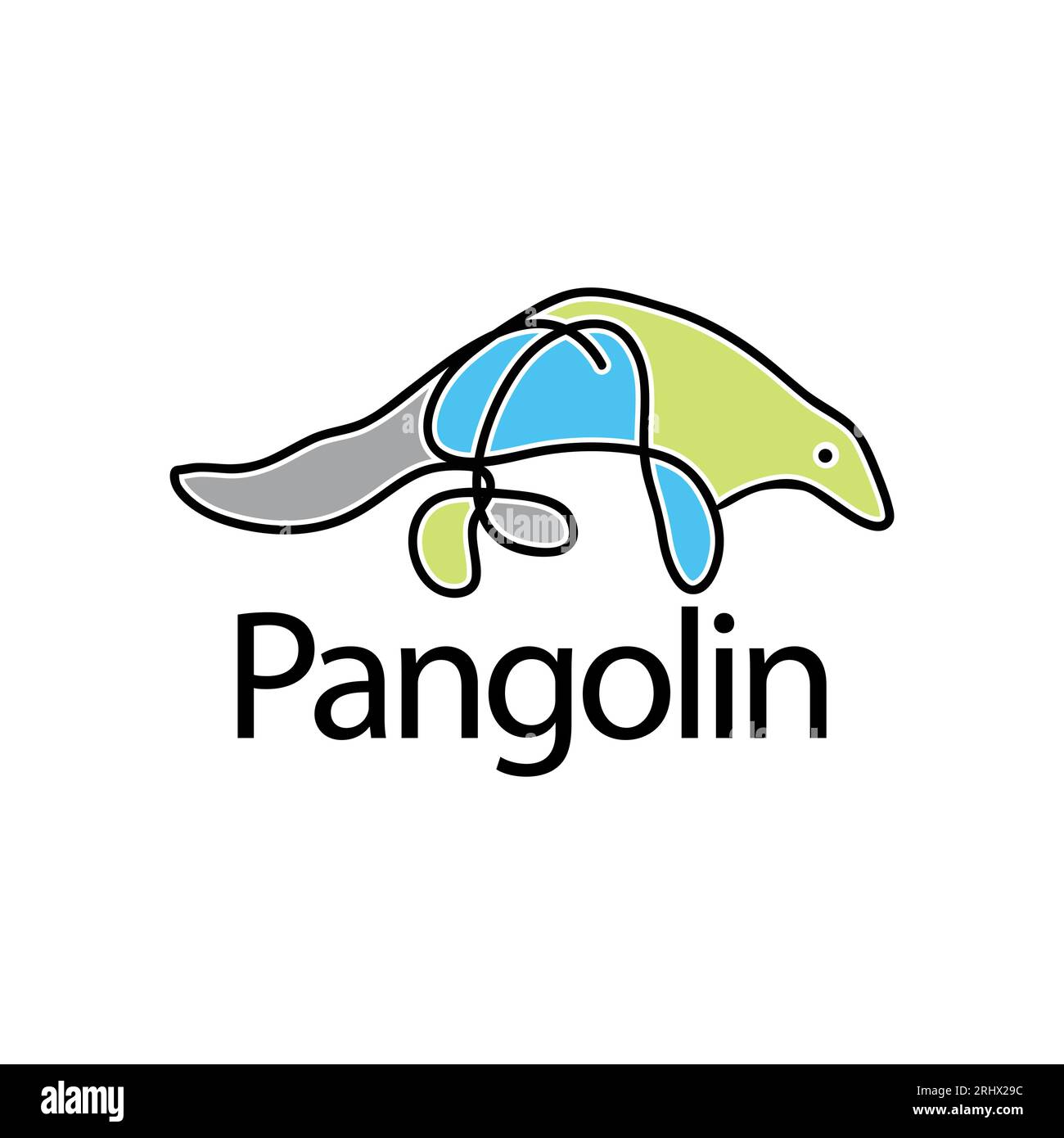 pangolin logo design vector. vector illustration of pangolin icon ...