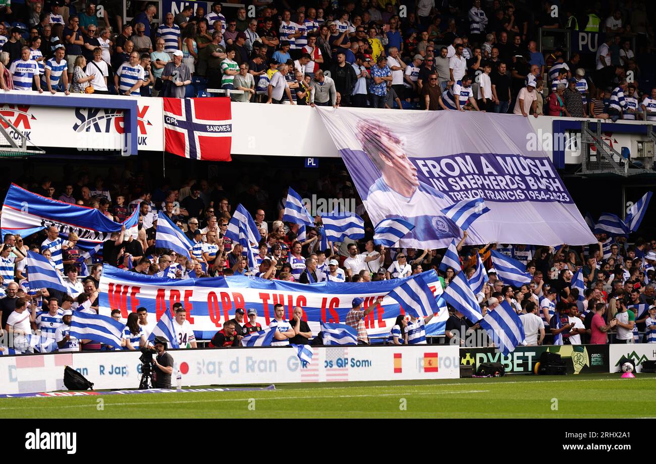 Queens Park Rangers fans in the stands during the Sky Bet Championship ...