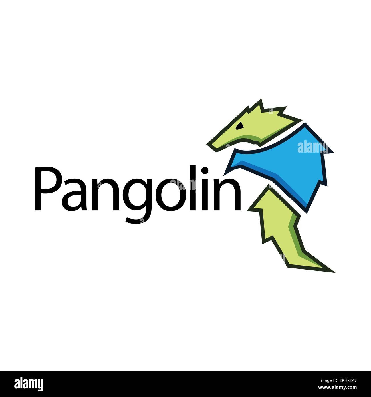 pangolin logo design vector. vector illustration of pangolin icon ...
