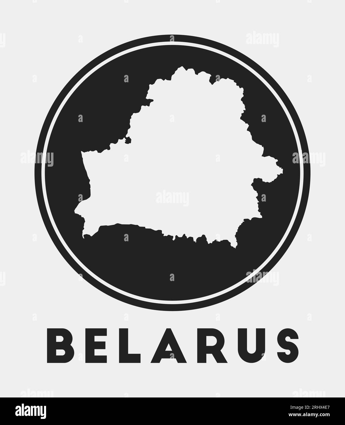 Belarus symbol icon outline Stock Vector Images - Alamy