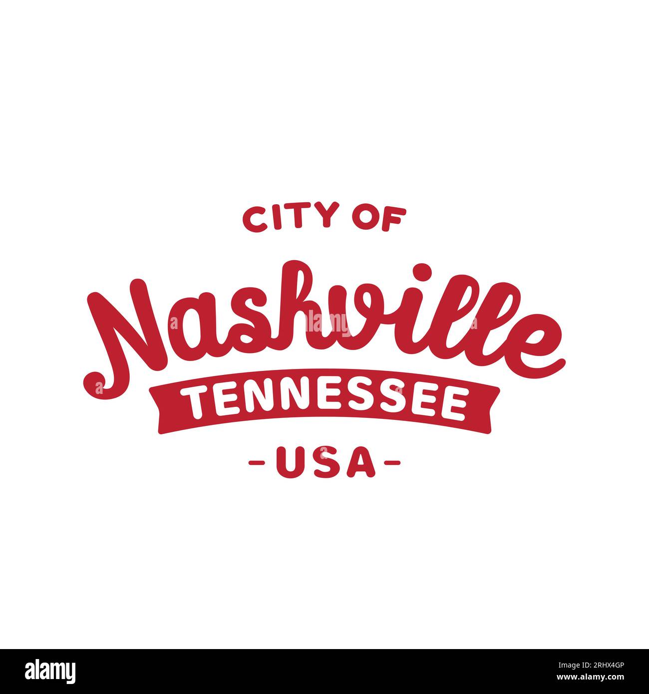 Nashville lettering design template. Nashville, Tennessee typography ...
