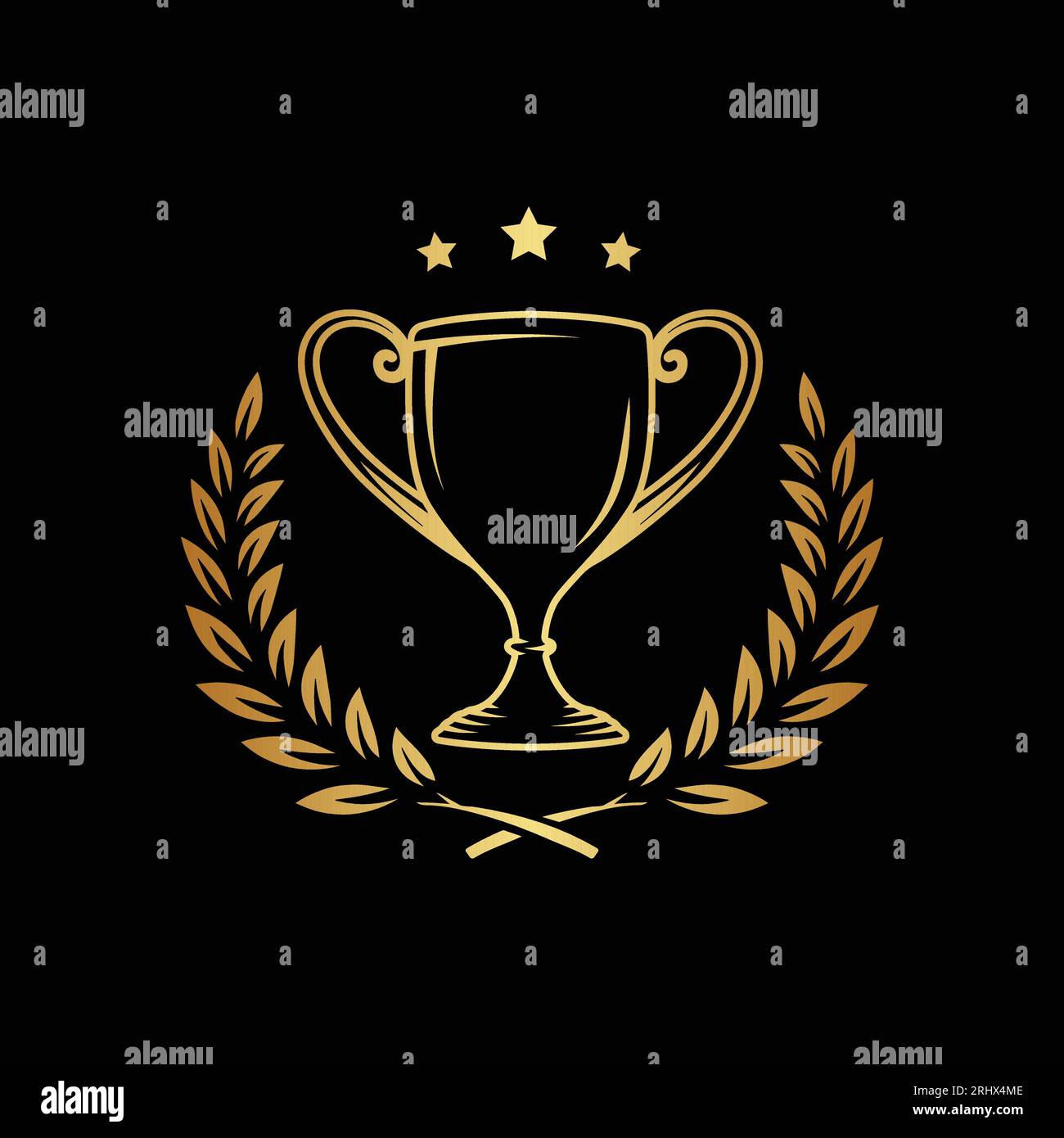 Trophy logo design template. Champions trophy logo icon. Vector and ...
