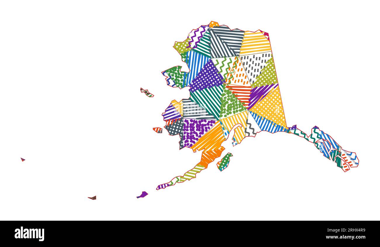 Alaska triangle map Stock Vector Images - Alamy