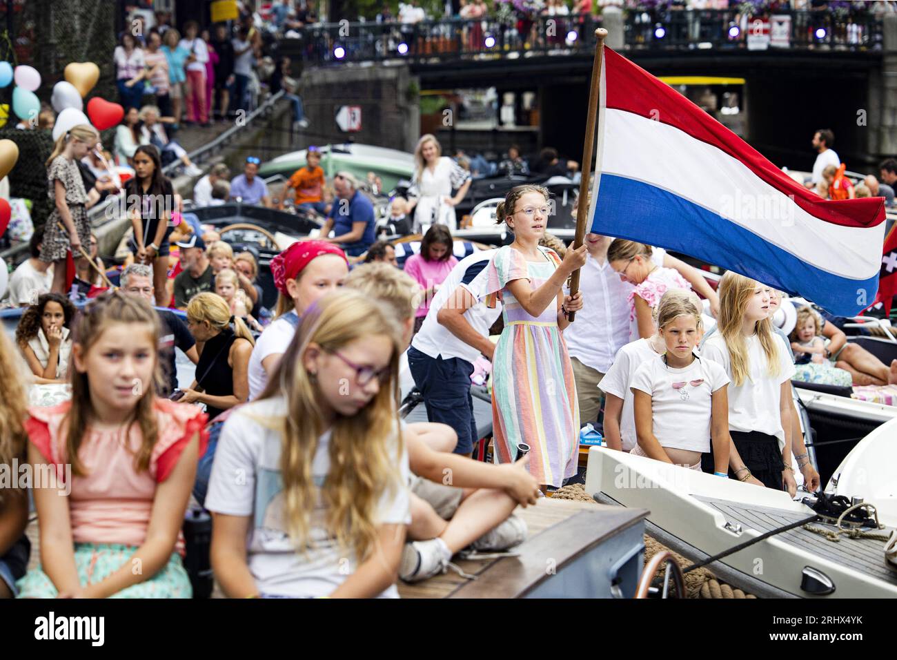 AMSTERDAM - Audience during the Kinderprinsengracht concert as part of ...