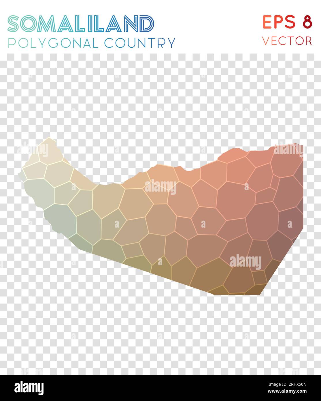 Somaliland polygonal map hi-res stock photography and images - Alamy