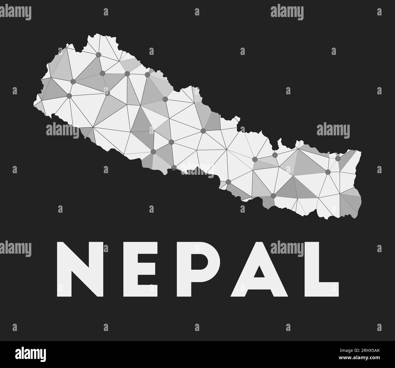 Map of nepal Black and White Stock Photos & Images - Alamy