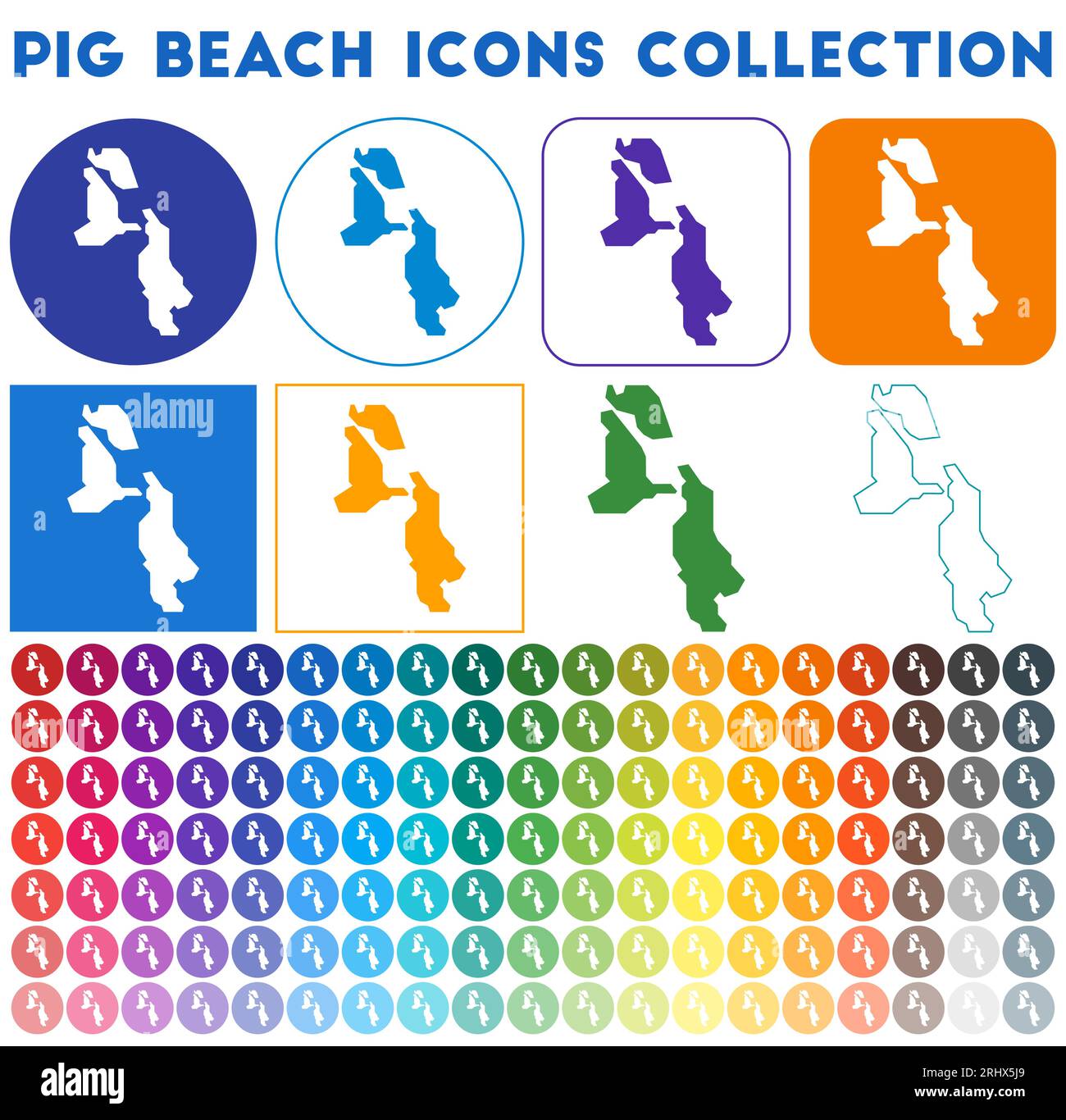 Pig beach map hi-res stock photography and images - Alamy