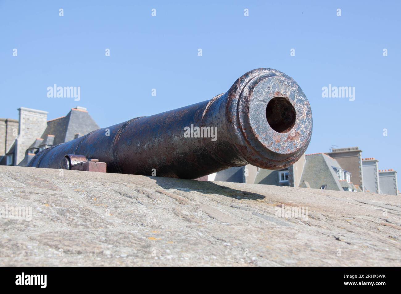 Old cannon shot during daytime Stock Photo - Alamy