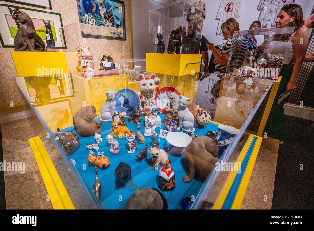 A 'motley' group of cats, part of his huge collection, est £300-500 ...