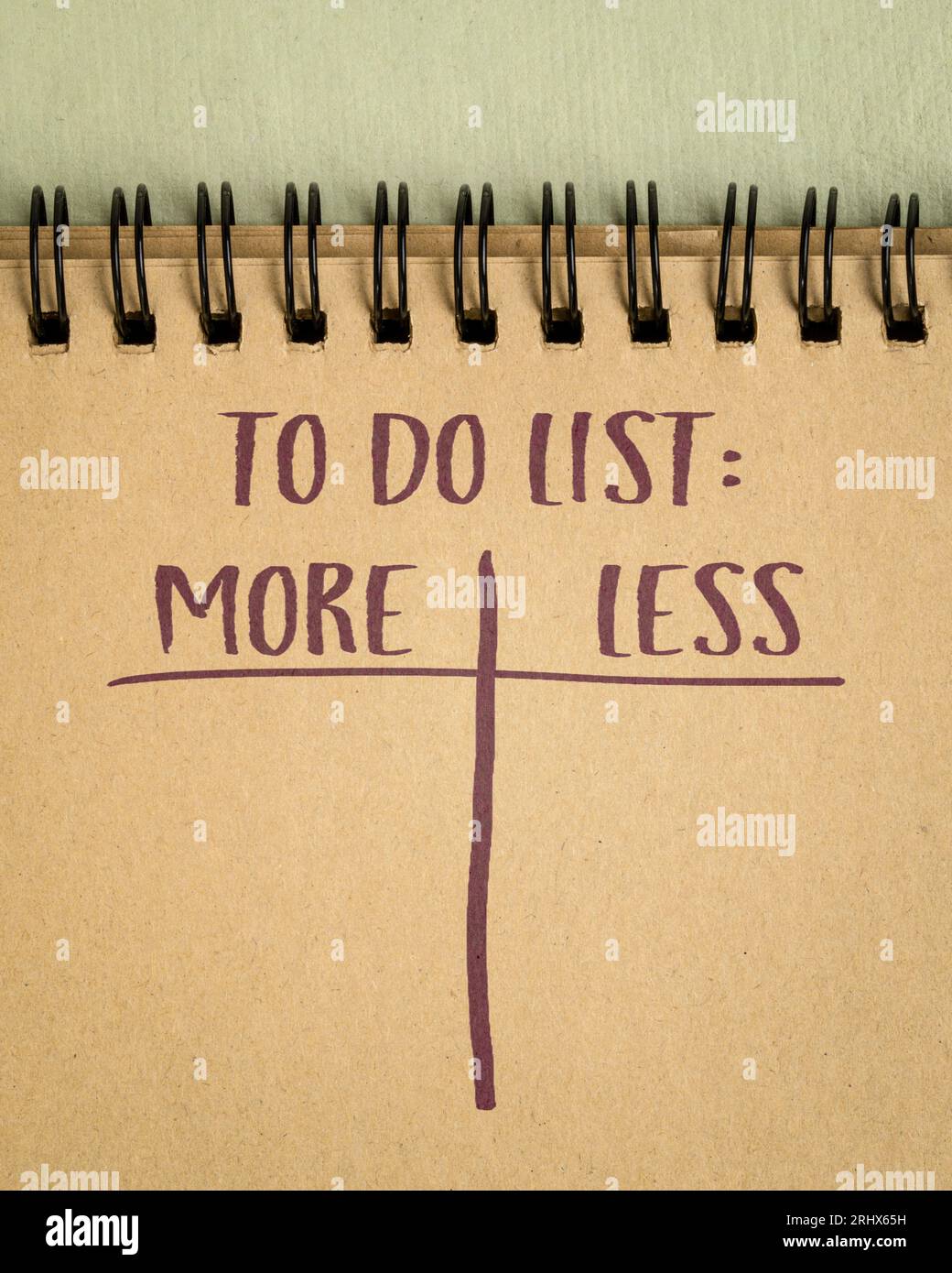 to do list - more or less, handwriting in a spiral notebook, planning ...