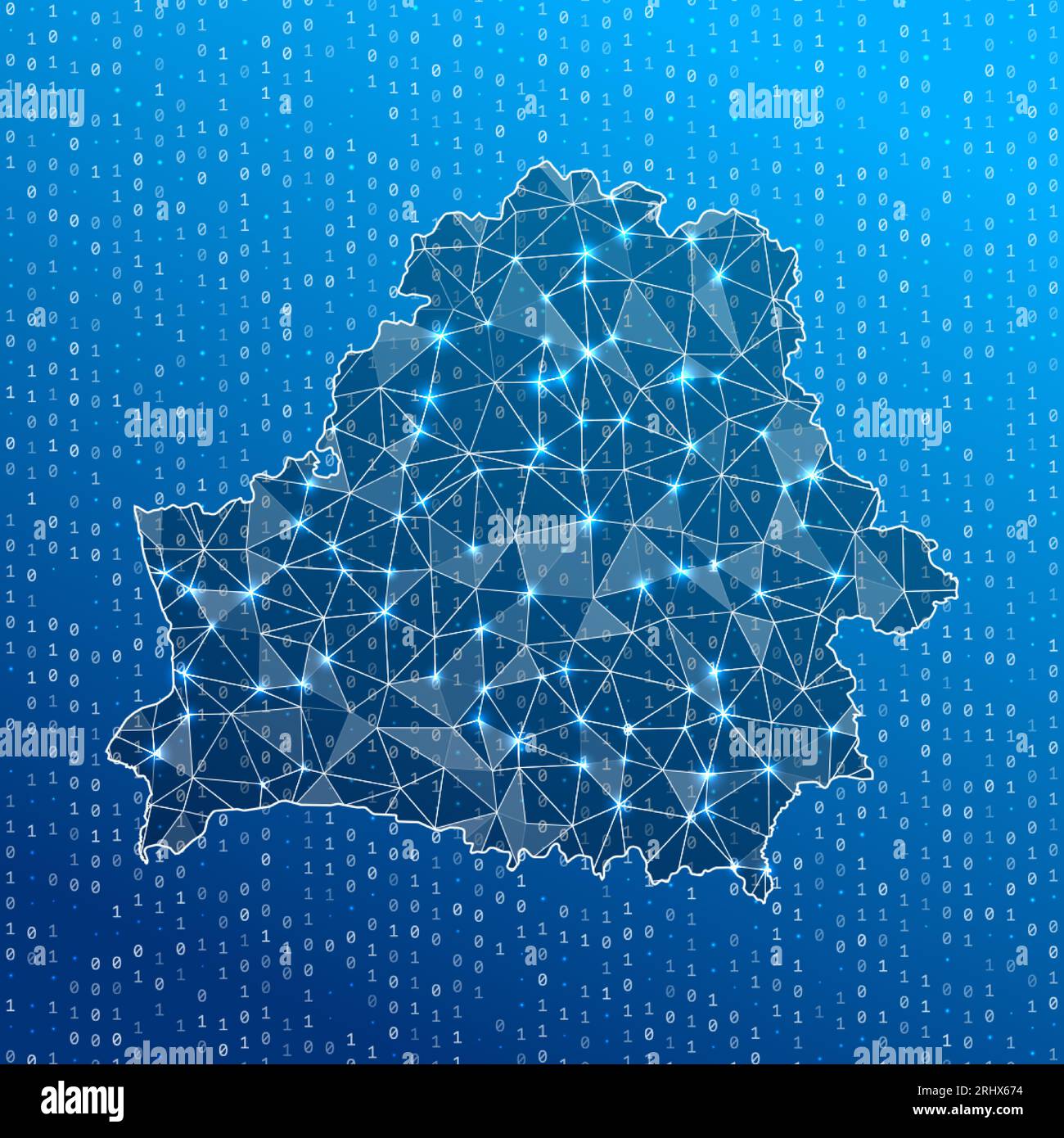 Network map of Belarus. Country digital connections map. Technology ...