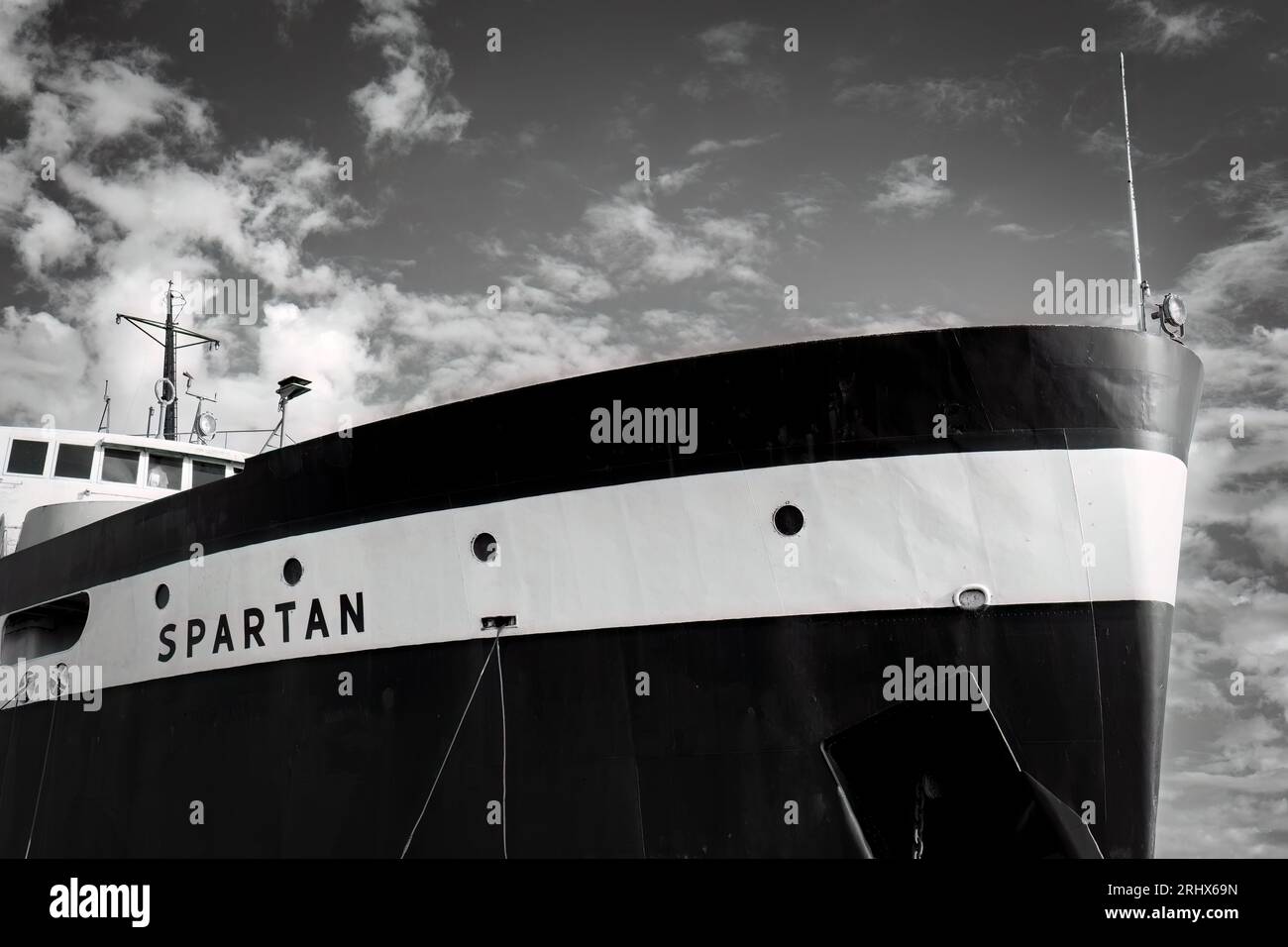 The SS Spartan, a retired Lake Michigan car ferry and now a part ship ...