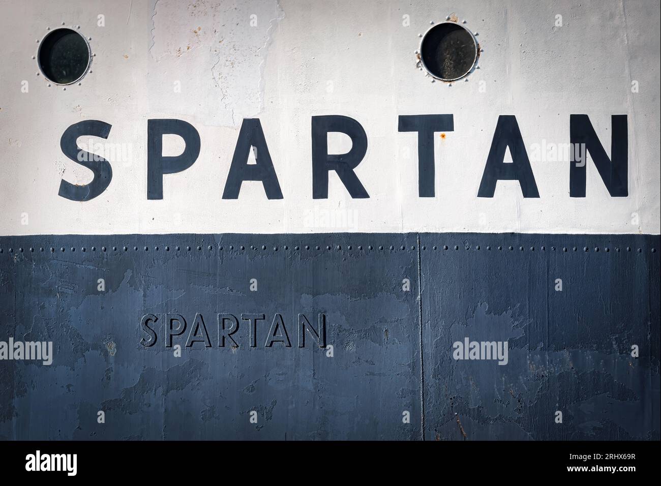 The bow of the SS Spartan, a retired Lake Michigan car ferry and now a ...