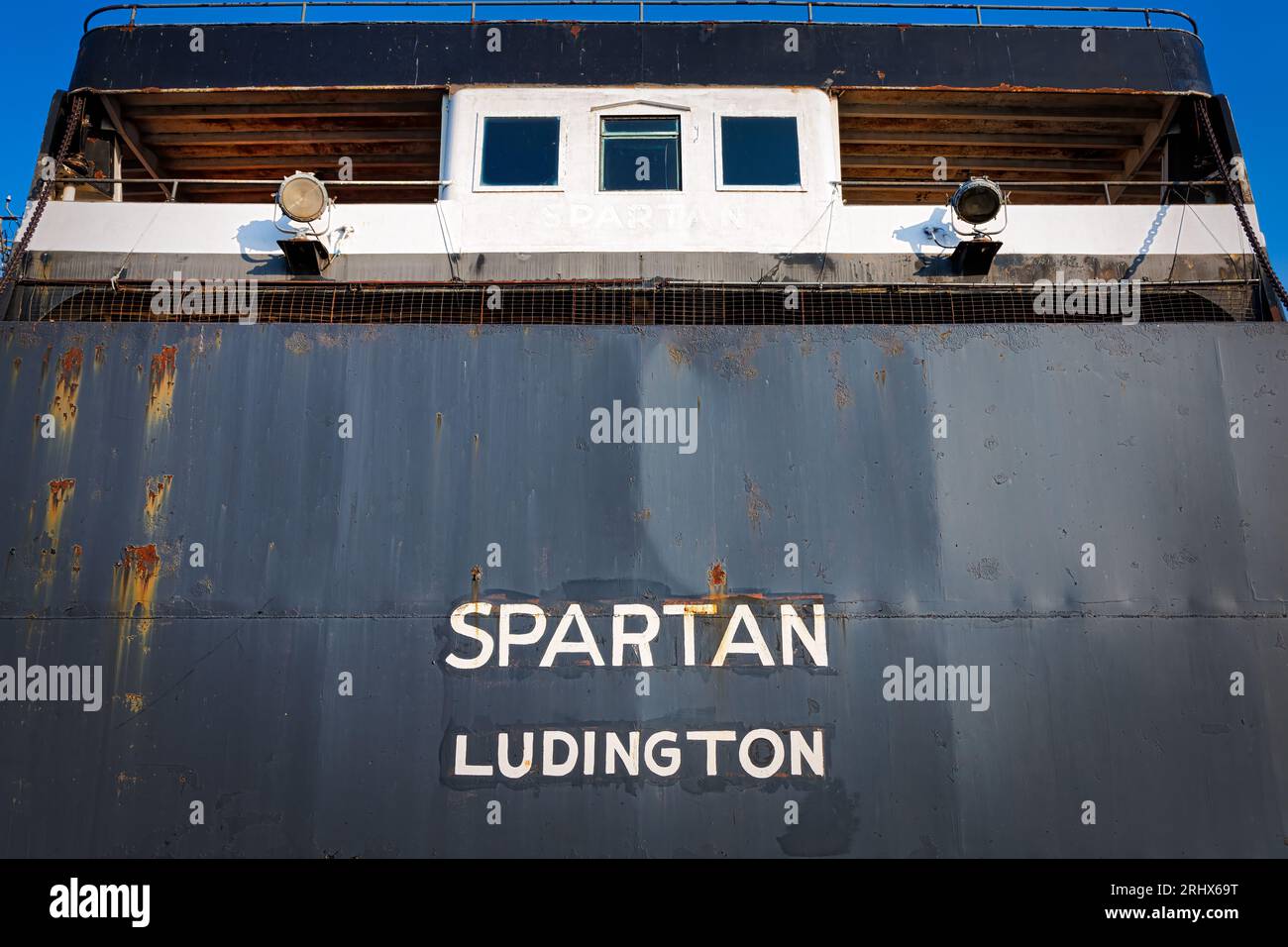 The seagate of the SS Spartan, a retired Lake Michigan car ferry and ...