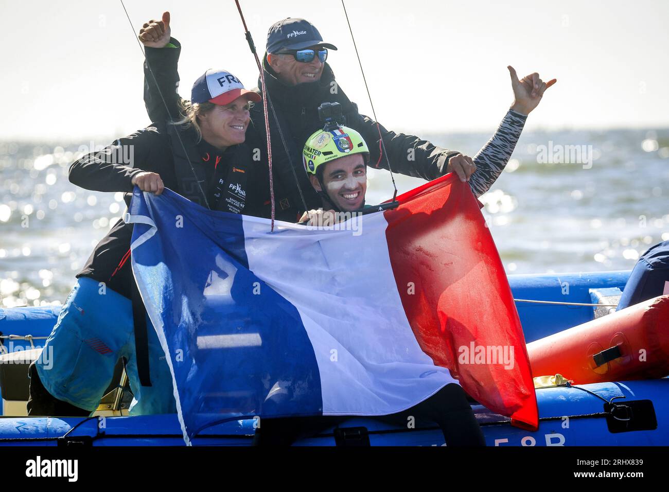 SCHEVENINGEN - Axel Mazelle (FRA) reacts by taking third place in the ...