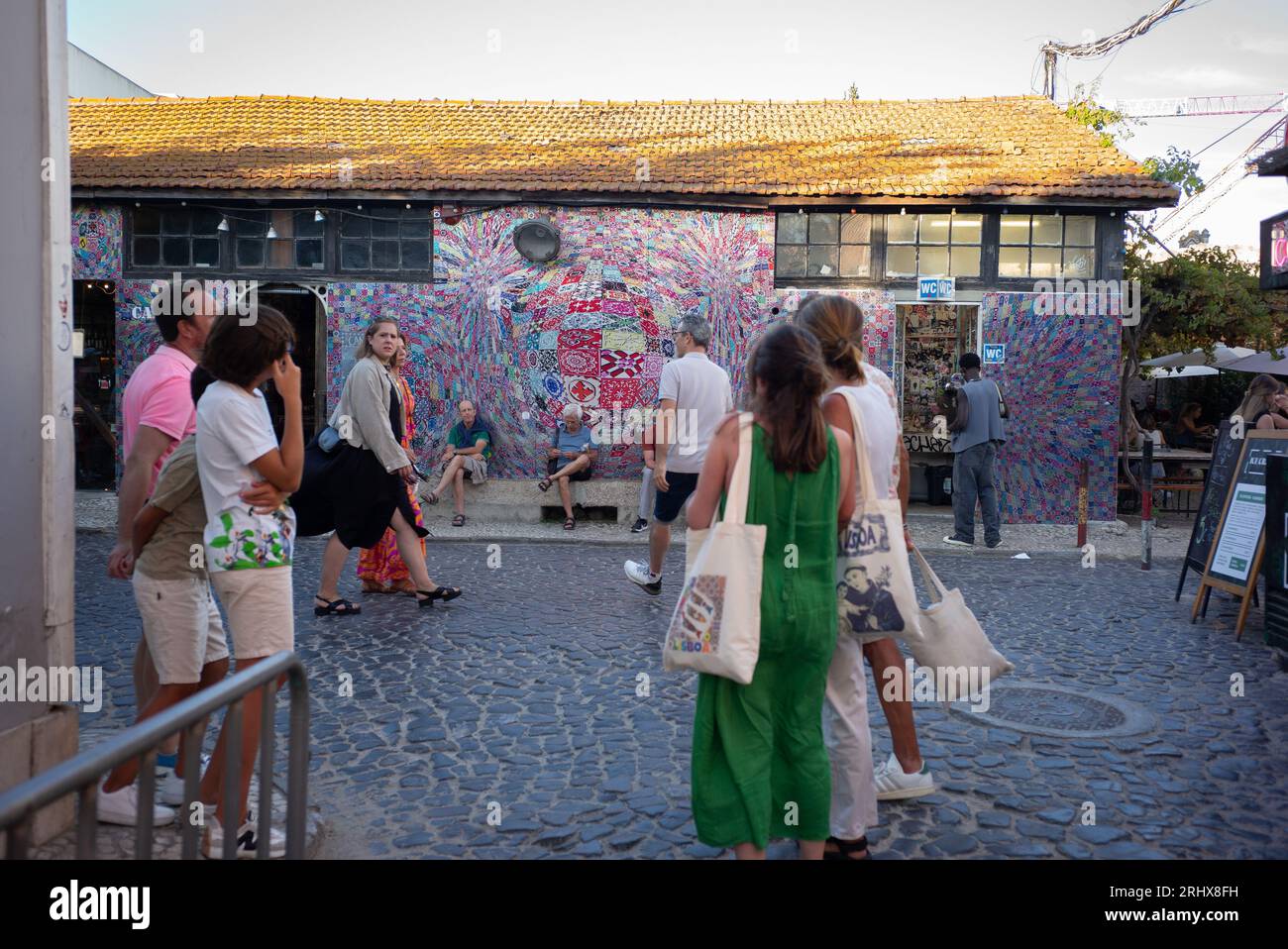 LISBON, PORTUGAL: 08/2023/19; LX Factory, is a historic industrial ...
