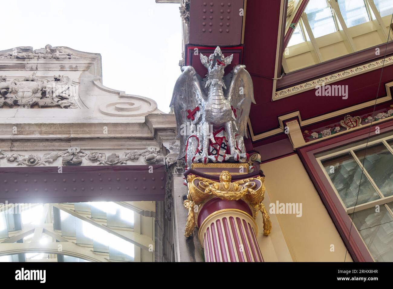London, UK. 10th August, 2023. A City of London emblem in Leadenhall ...