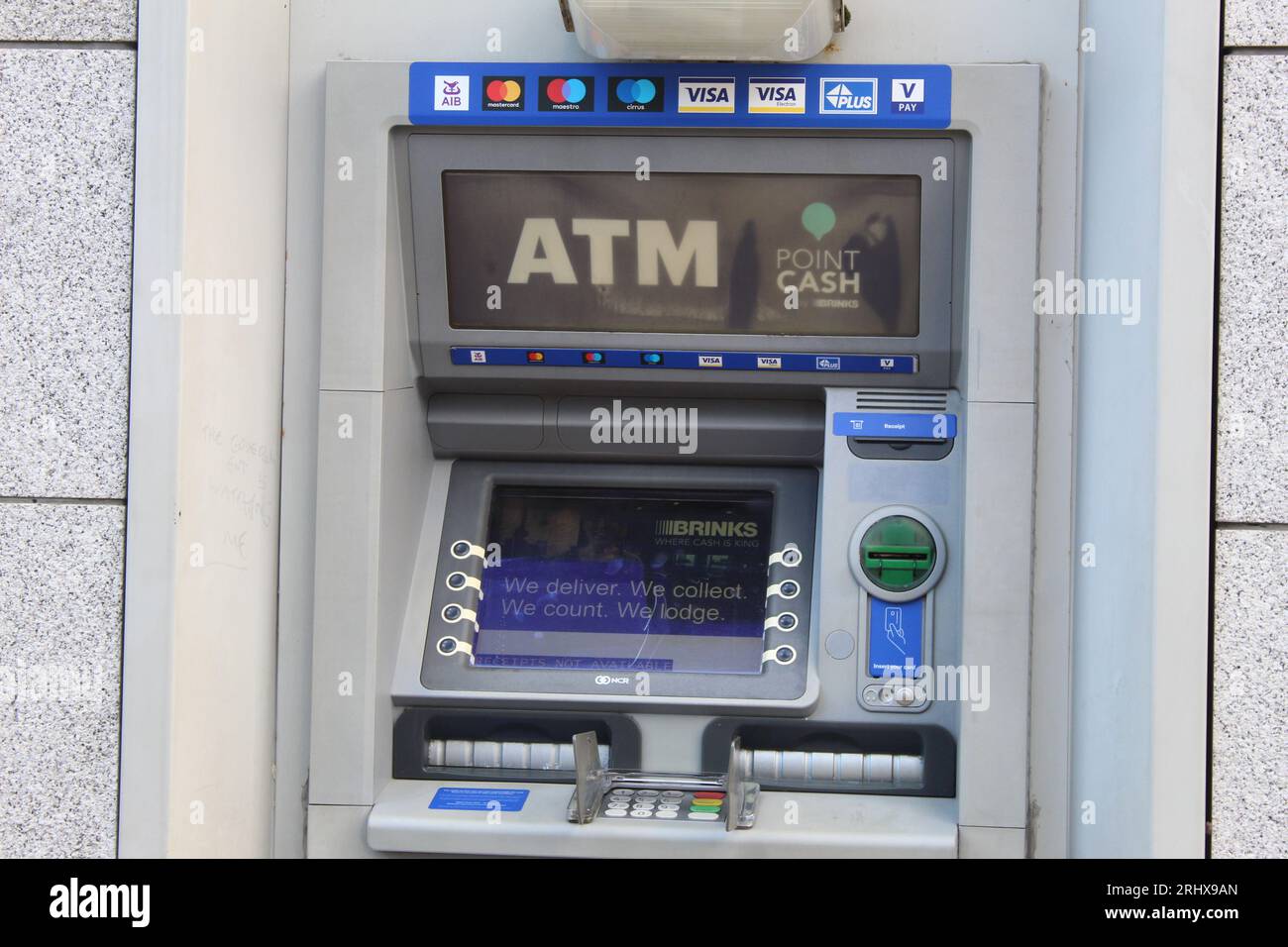 A photo of an ATM in a wall Stock Photo - Alamy