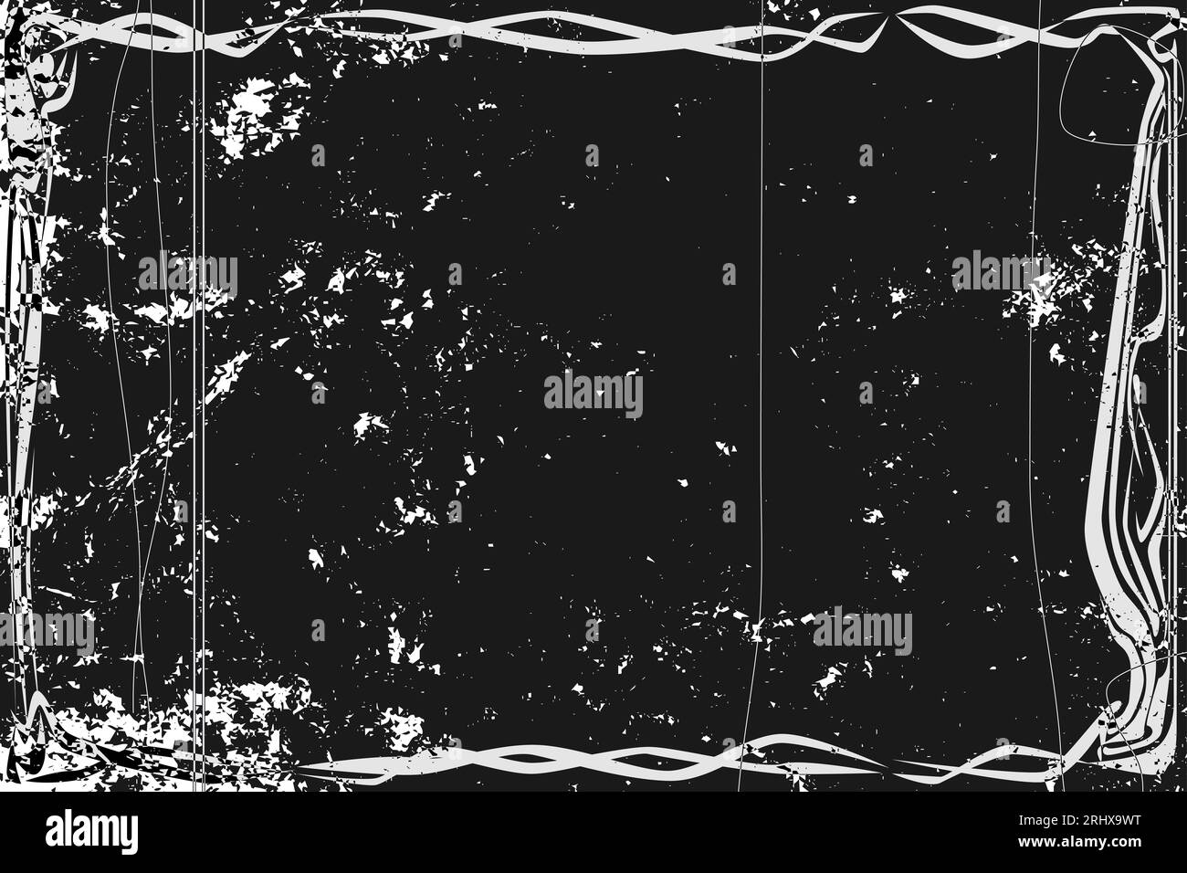 A grungy black and white silent movie text box Stock Photo - Alamy