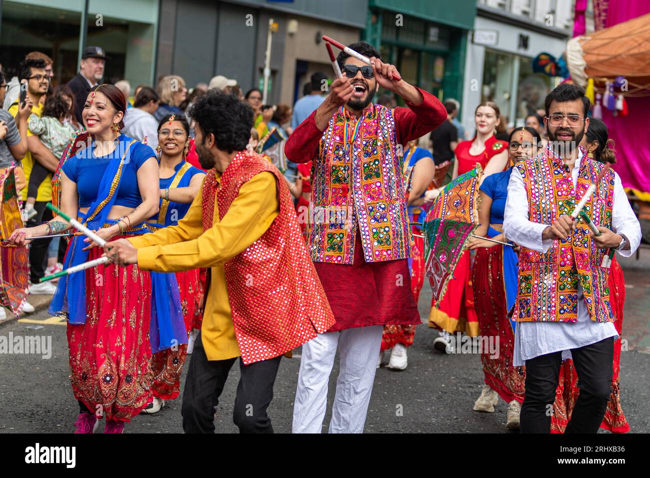 Belfast, UK. 19th Aug, 2023. The Mela Carnival parade navigated from ...