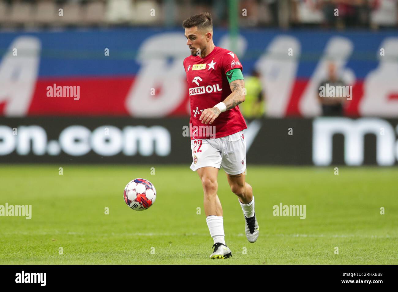 Goku Roman of Wisla Krakow seen in action during the Fortuna 1 Polish ...