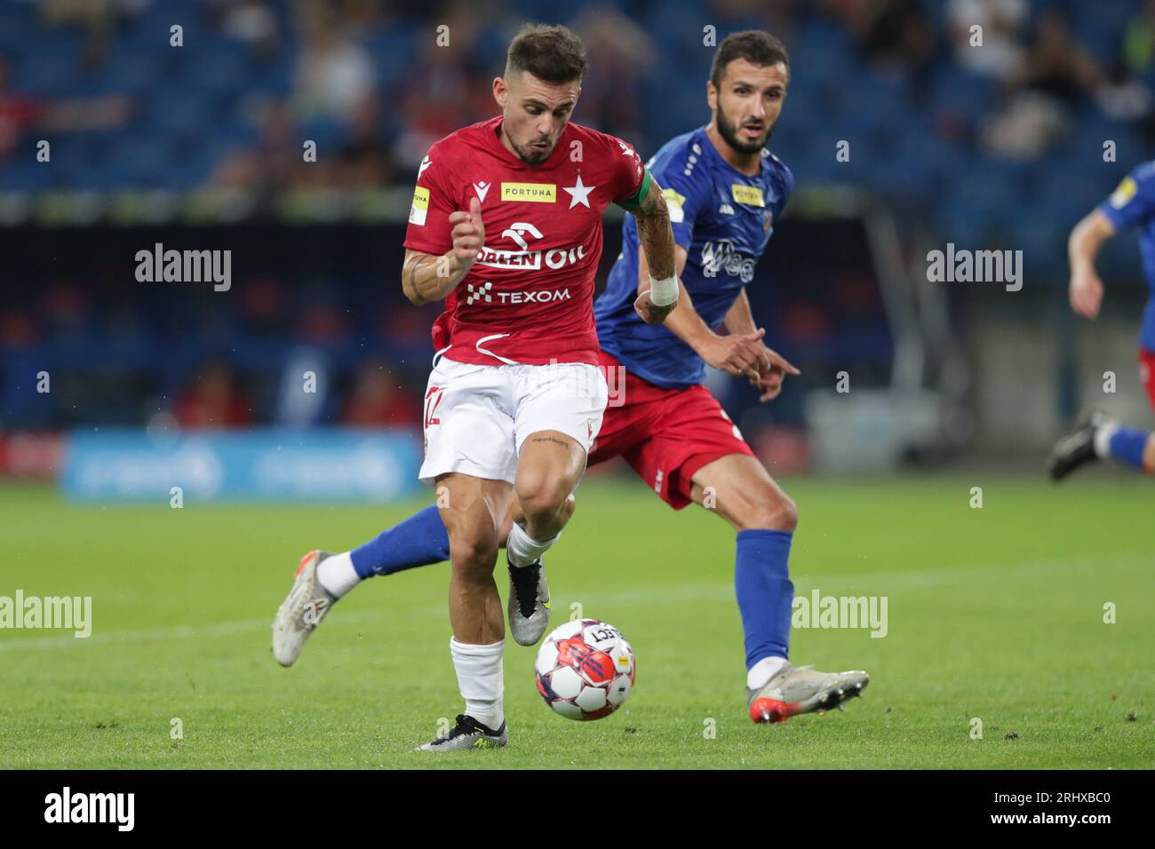 Goku Roman of Wisla Krakow seen in action during the Fortuna 1 Polish ...