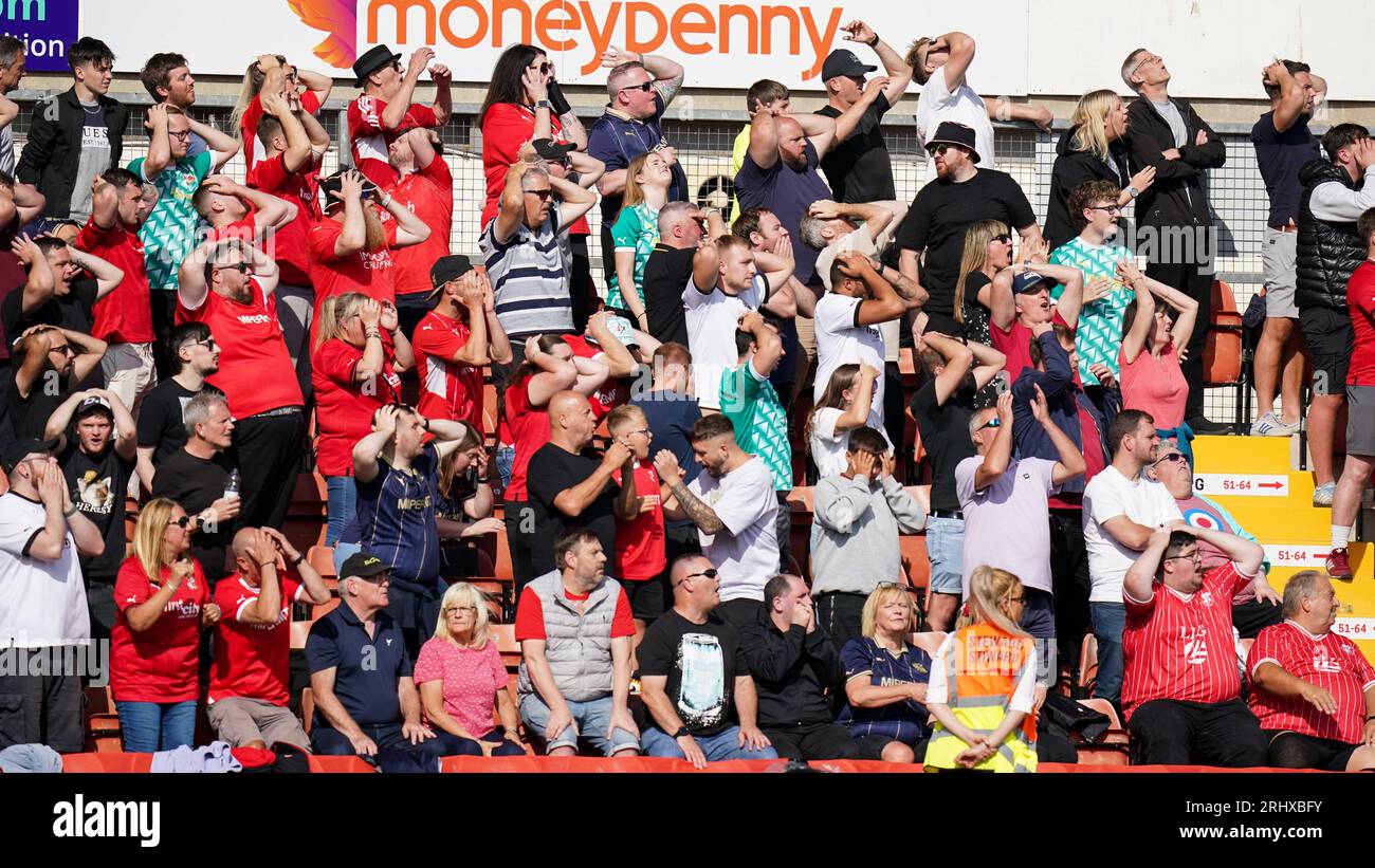 Swindon fans react following the Sky Bet League Two match at the SToK ...