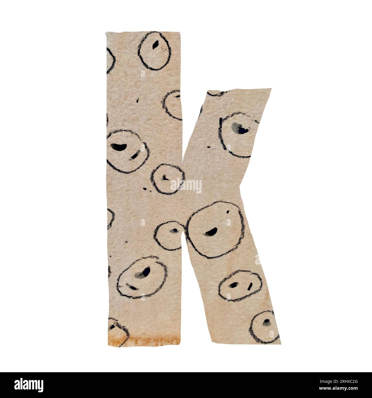 Uppercase letter K cut out paper alphabet Stock Photo - Alamy