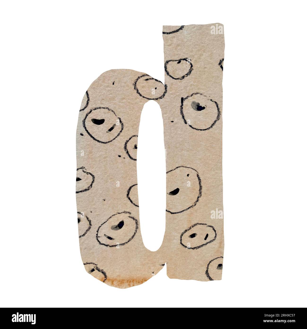 Uppercase letter D cut out paper alphabet Stock Photo - Alamy
