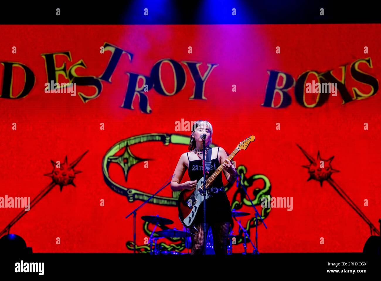 Hungary 10 August 2023 Destroy Boys band live at Sziget Festival in ...