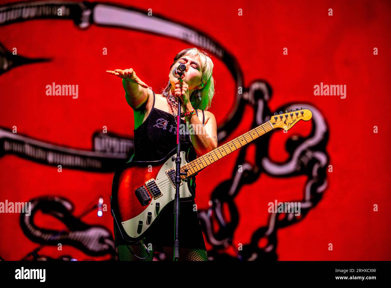 Hungary 10 August 2023 Destroy Boys band live at Sziget Festival in ...